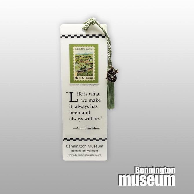 Grandma Moses: Bookmark, 'Postage Stamp' – Bennington Museum STORE